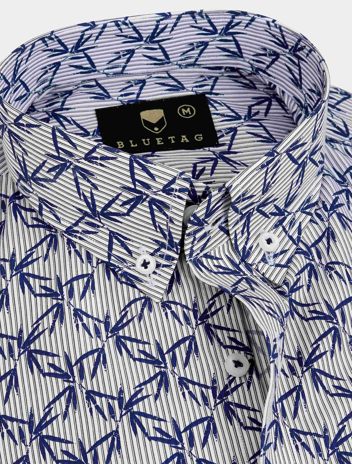 Abstract Leaf Printed Shirt – B L U E T A G
